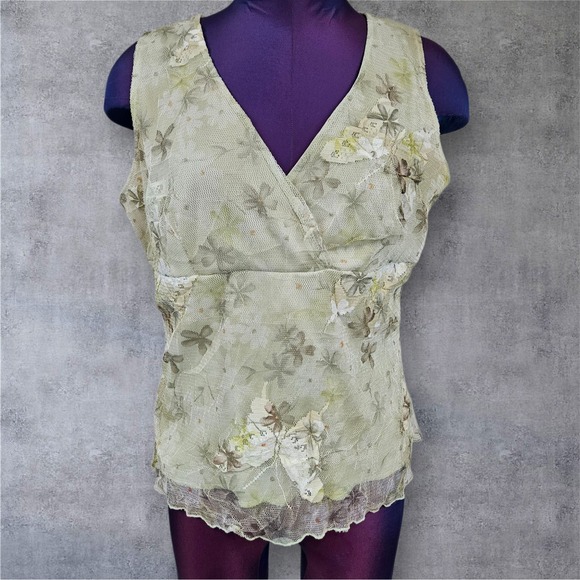 dressbarn | Tops | Vintage Fairy Dressbarn Womens Sleeveless Y2k Floral ...